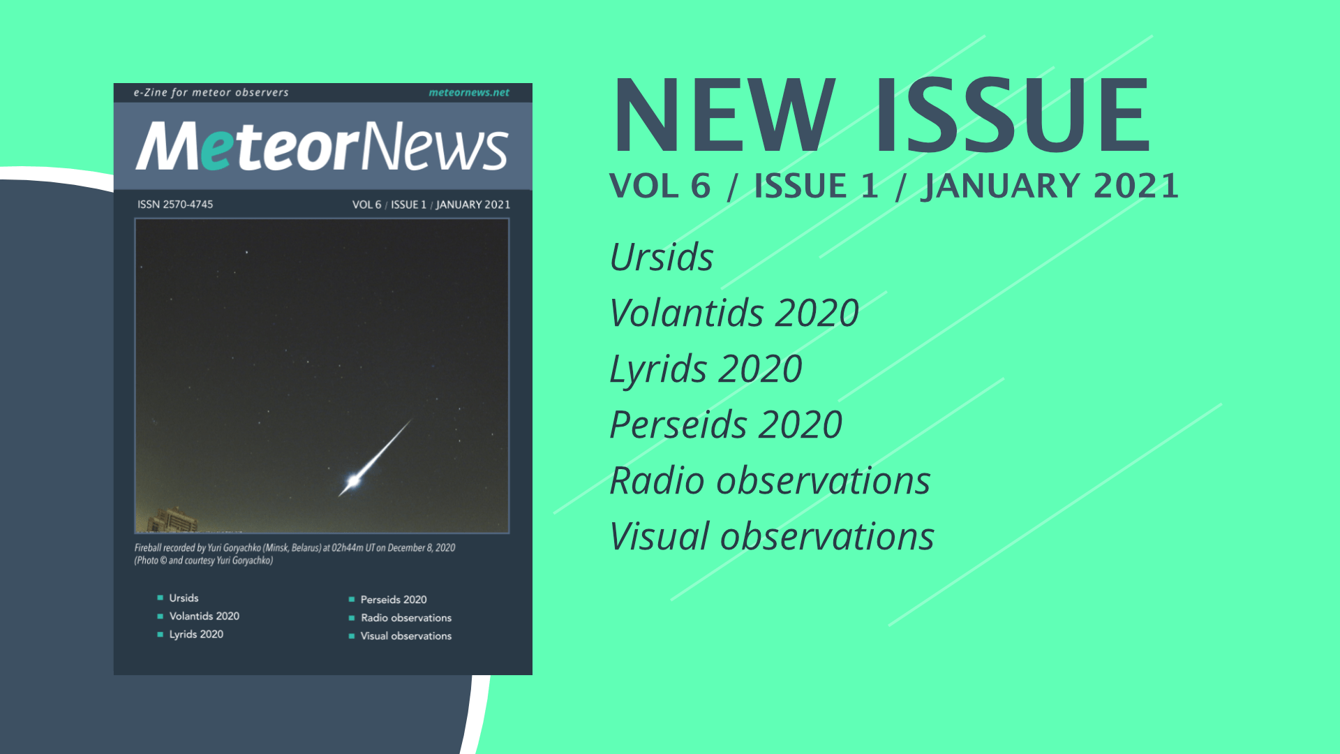 January 2021 issue of eMeteorNews online | eMetN Meteor Journal