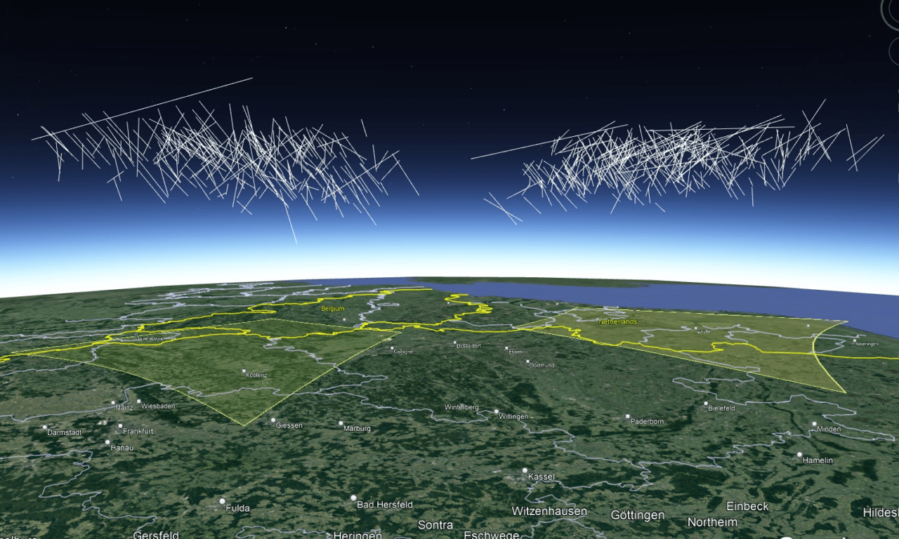 Visualizing Meteor Ground Tracks On The Meteor Map Emetn Meteor Journal