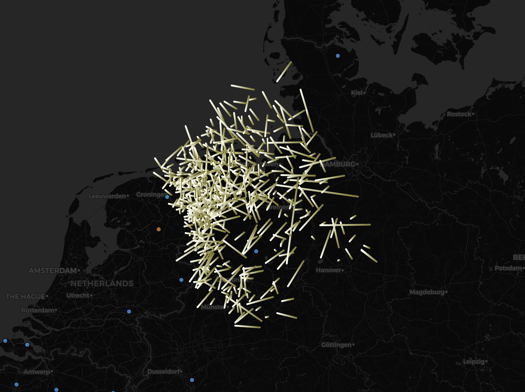 Visualizing meteor ground tracks on the meteor map | eMetN Meteor Journal